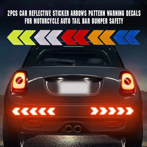 You two flashing car stickers, warning signs, motorcycle arrows, tail ...