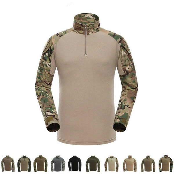 Male Outdoor Hunting Military Tactical Uniform Combat Camouflage Army ...