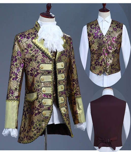 Deluxe Victorian Prince Costume For Adult Men Vintage Dress Blazer Suit ...