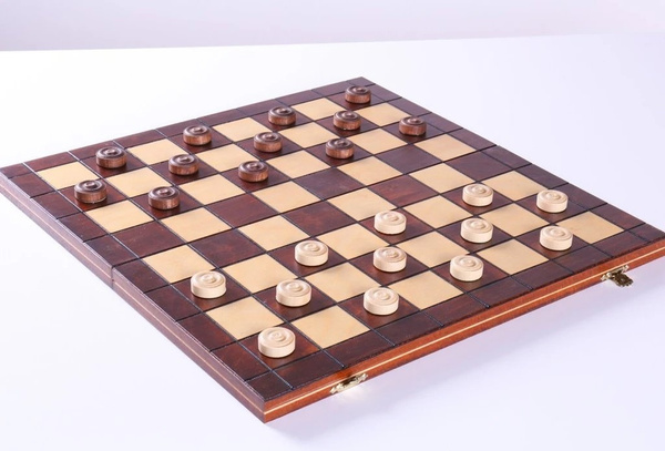 16" Wooden Checkers Set (64 squares) | Wish