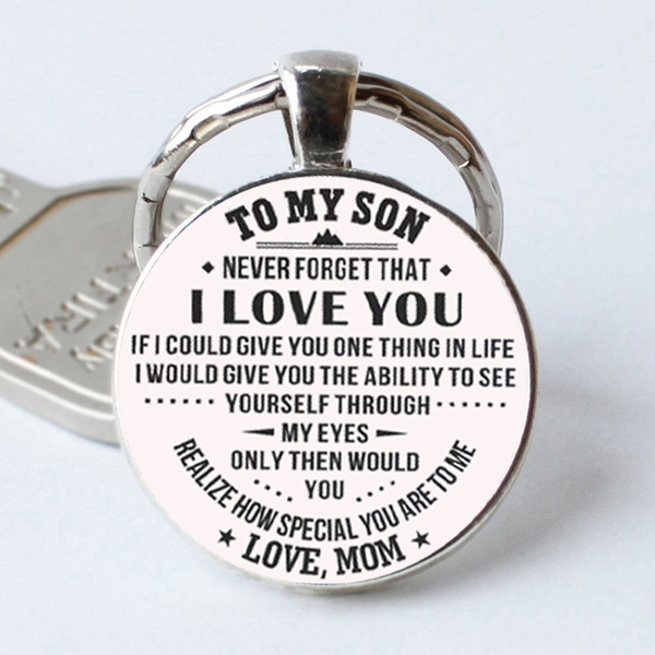 New 2020 To My Son Glass dome Keychains Handmade jewelry Accessories ...