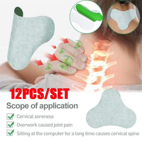 12Pcs New Cervical Plaster Sticker Wormwood Extract Neck Shoulder Body ...