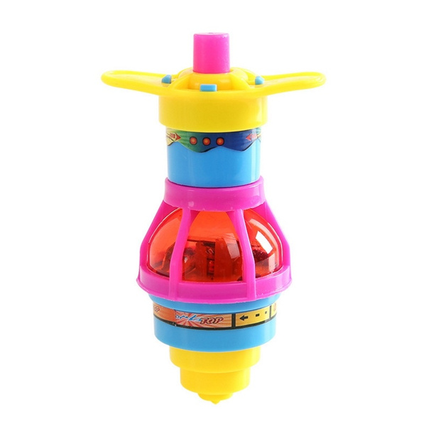 Kids Spinning Gyro Light Top Toy School Birthday Party Gift LED Flash ...