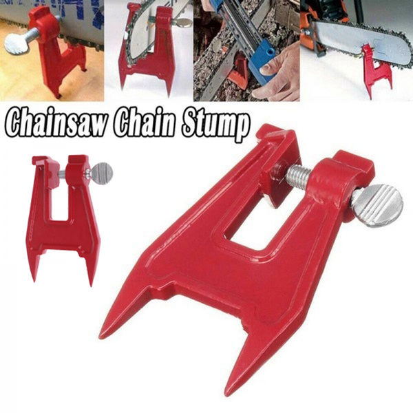 Red Universal Filing Saw Chain Holder Chainsaw Stump Vise Bar Clamp ...