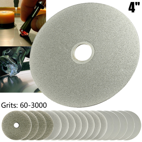 4-inch/100mm Diamond Coated Flat Lap Disc Wheel Grinding Sanding Disc ...