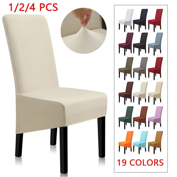2020 New Upgrade 4/2/1pcs Solid Color XL Size Chair Cover Large Size ...