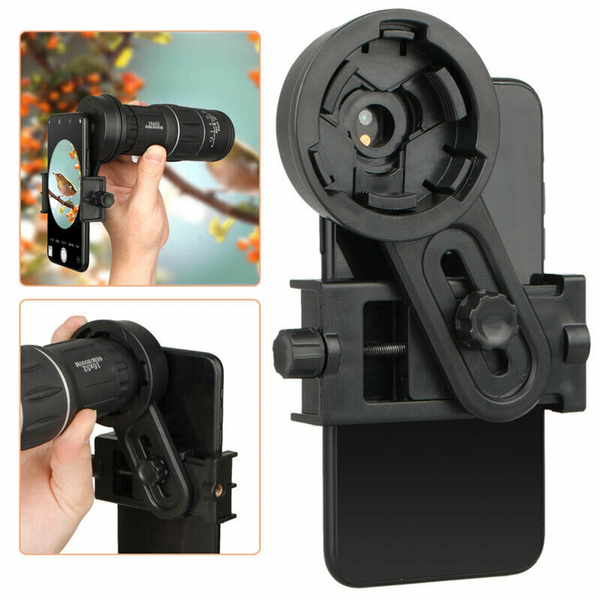 Mobile Phone Adapter Holder Telescope Mount For Smartphones Black ...
