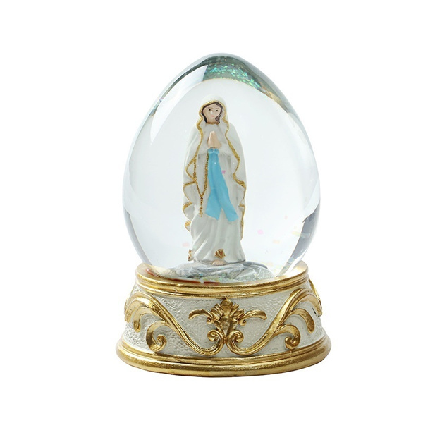 Resin Crafts Acrylic Crystal Ball Our Lady Pray Christmas Glass Ball ...
