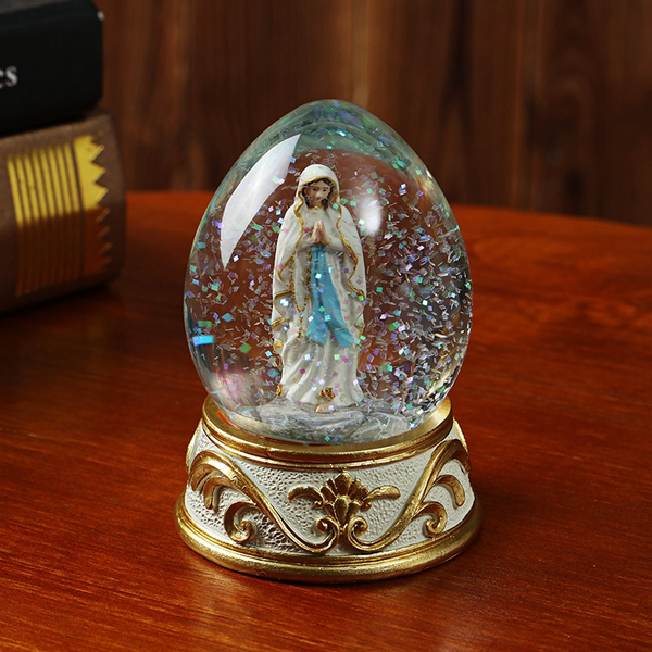 Resin Crafts Acrylic Crystal Ball Our Lady Pray Christmas Glass Ball ...