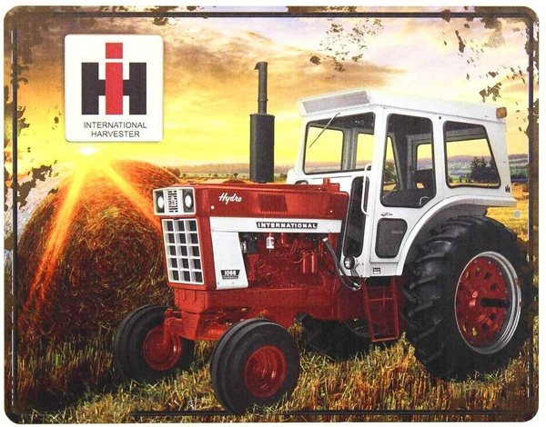 International Harvester IH 1066 Tractor with Sunset 20 X 30 Tin Sign | Wish