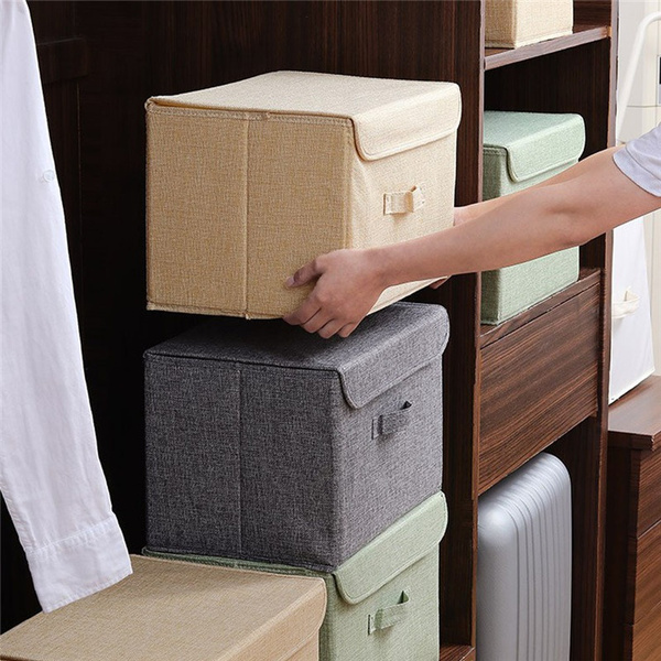 Cotton Linen Washable and Foldable Large Home Storage Box | Wish