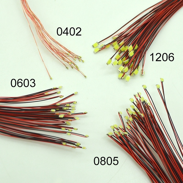 30pcs Model Scale Light SMD Pre-soldered Micro Litz Wired LED Leads ...