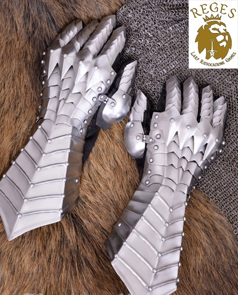 Original Medieval Gauntlets Riveted Steel Arm Armour Protection ...