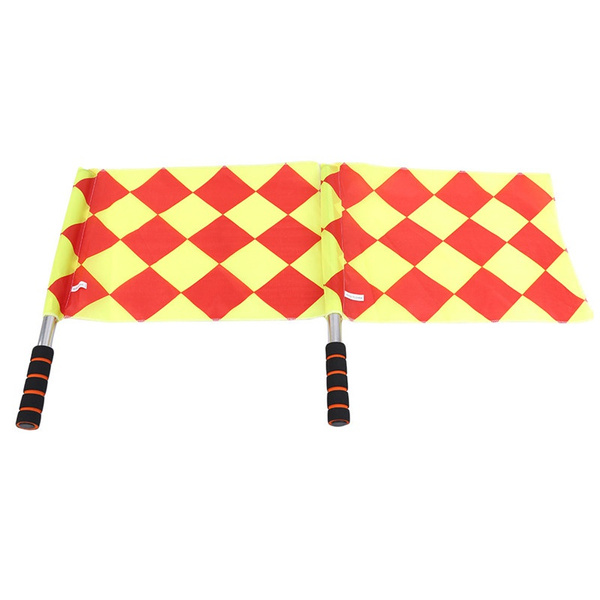 2pcs/set Small Checkered Football Patrol Flag Starter Flags Referee ...