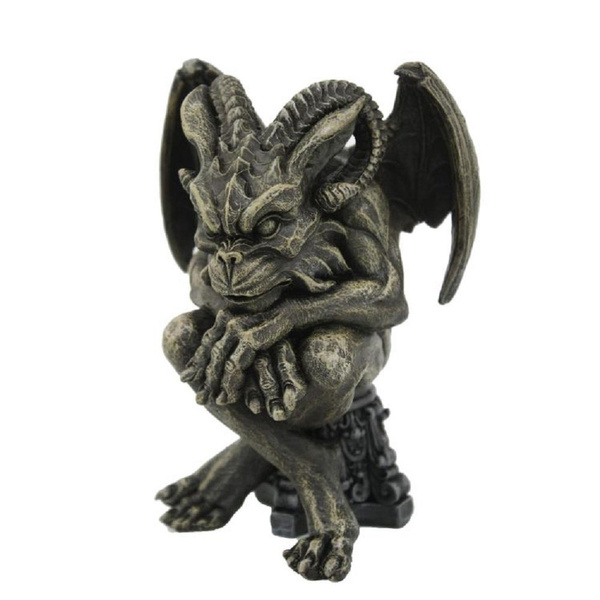 Sitting Gargoyle Statue Figurine New 6 inches | Wish