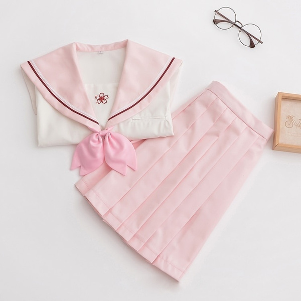 Sakura light pink Japanese school uniform skirt JK uniform Class ...