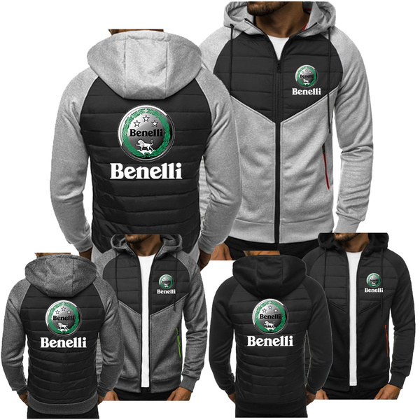 New Autumn Winter Bomber Benelli Logo Jacket Men Fashion Stand Collar ...