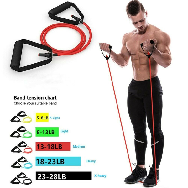 Fitness Workout Exercise Pull Rope Training Tube Resistance Yoga Gym ...