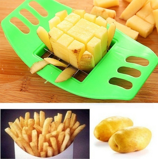 Practical Kitchen Stainless Steel Potato Cutting Device Square Slicers ...