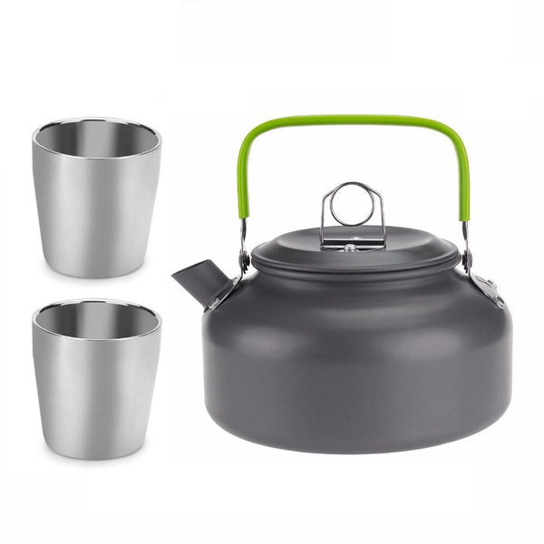 0.8L Portable Aluminum Alloy Outdoor Camping Coffee Teapot Kettle for ...
