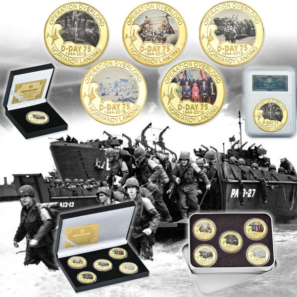 WR Hot Sale World War II Normandy Landing Gold Collect Coin Operation ...