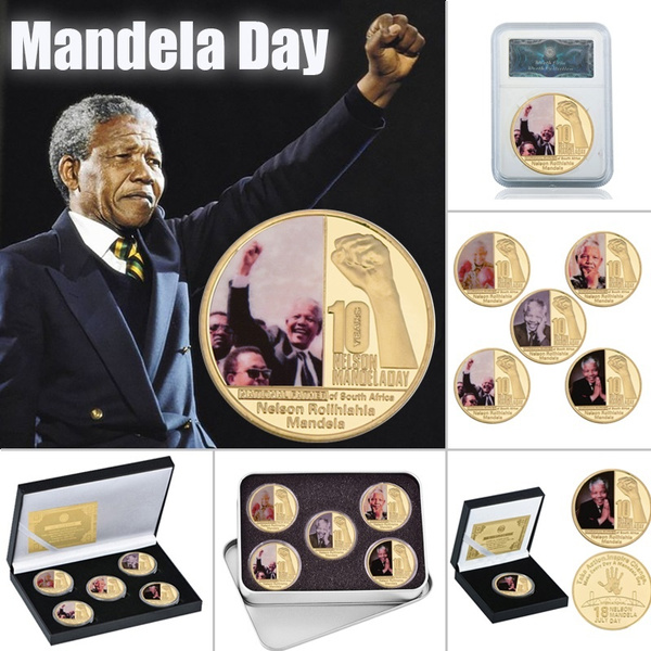 10th Anniversary of Mandela Day Gold Commemorative Coins Set Remember ...