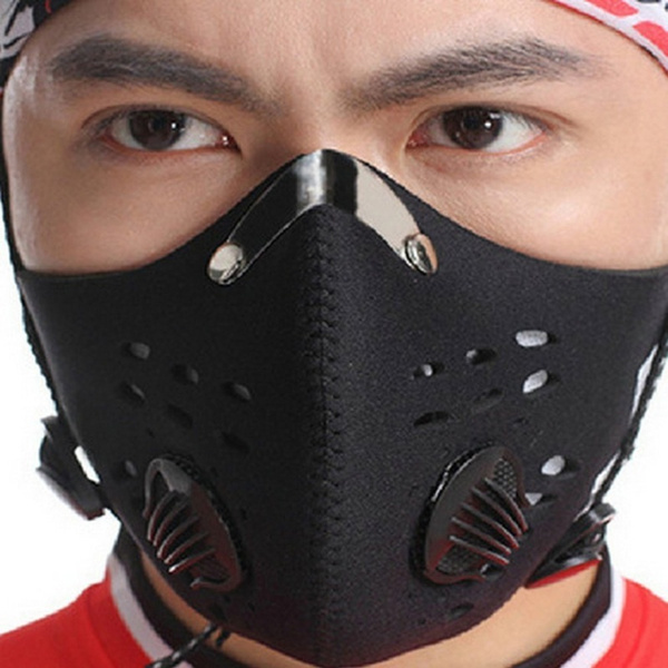 Activated Dust Mask Anti-Pollution Training Bicycle Outdoor Running ...