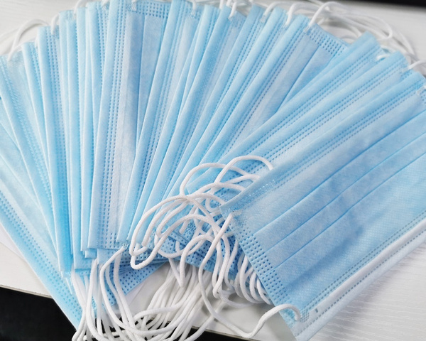 50 Pcs Disposable Face Mask Respirator Dental Dust Flu Mouth Face 3 Ply ...