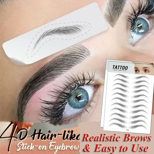 4D Hair-like Eyebrow Tattoo Sticker Makeup Water-based Lasting Brow ...