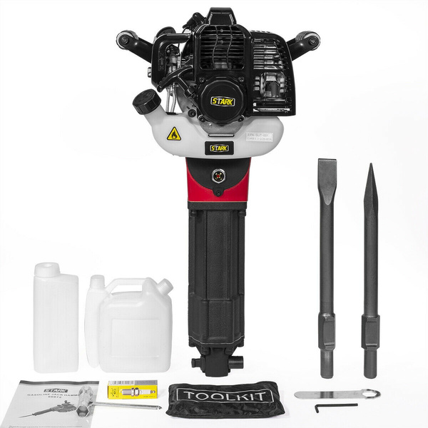 52cc Gas Motor Demolition Concrete Breaker Punch Drill Jack Hammer W ...