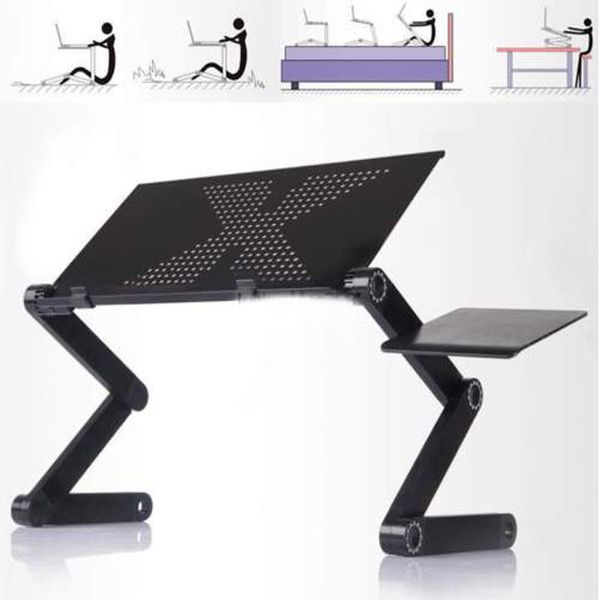 Adjustable Folding 360°Notebook Laptop Desk Table Stand Bed Tray ...