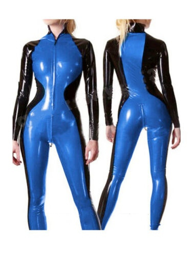 Latex Rubber Gummi Jumpsuit Bodysuit Skinny Cat Woman Costume 0.4mm