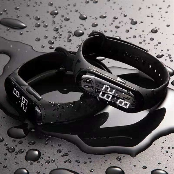 LED Digital Watch White/Red Light Touch Screen Wristwatch Kids ...