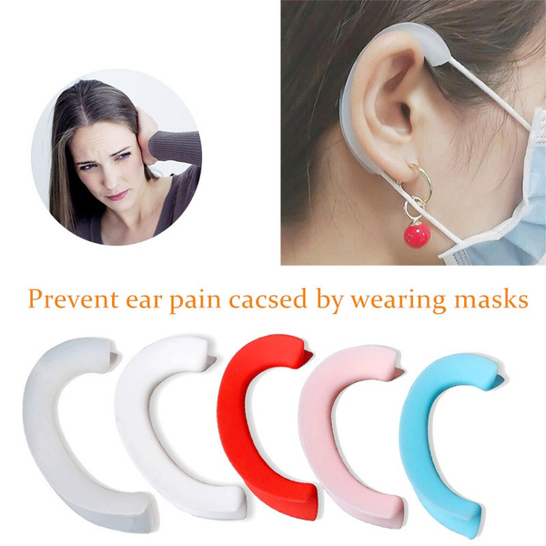 2PCS Pairs Mask Ear Hook Soft Silicone Mask Companion Anti-leak Anti ...