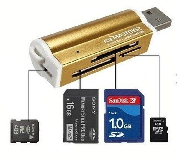 USB All in 1 Multi Memory Card Reader for Micro SD MMC SDHC TF M2 Memory Stick | Wish
