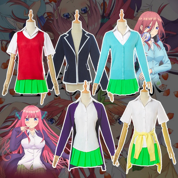 Anime The Quintessential Quintuplets Nino Nakano Cosplay Costume Go ...