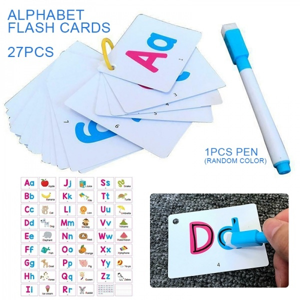 New A-Z Kids Alphabet Flash Cards Toddlers Preschool Early Learning ...