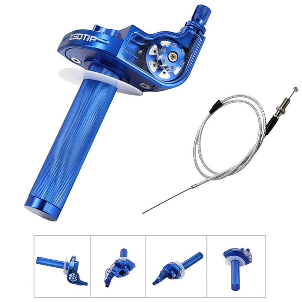 Universal CNC Adjustable Aluminum 22mm/7/8" Throttle Grips Settle Quick ...