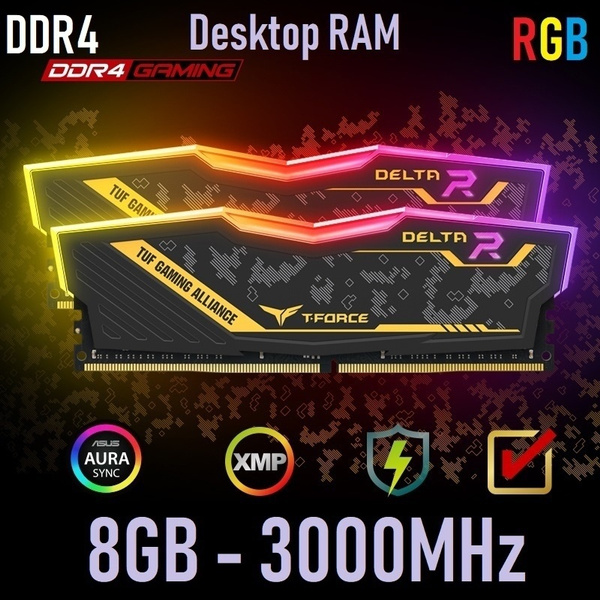 NEW RGB Memory RAM DDR4 8GB 3000MHz 1.35V CL-16-18-18-38 For Desktop ... NEW RGB Memory RAM DDR4 8GB 3000MHz 1.35V CL-16-18-18-38 For Desktop ...