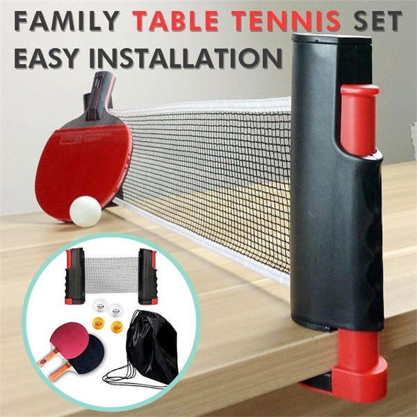 Table Tennis Racket Set Portable Table Tennis Racket with Telescopic ...