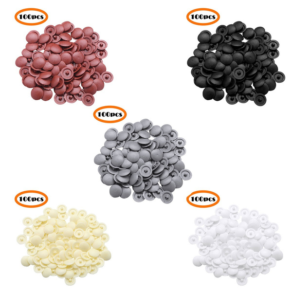 Pack of 100 Premium Plastic Self-Tapping Screw Cap Covers for Cover the ...