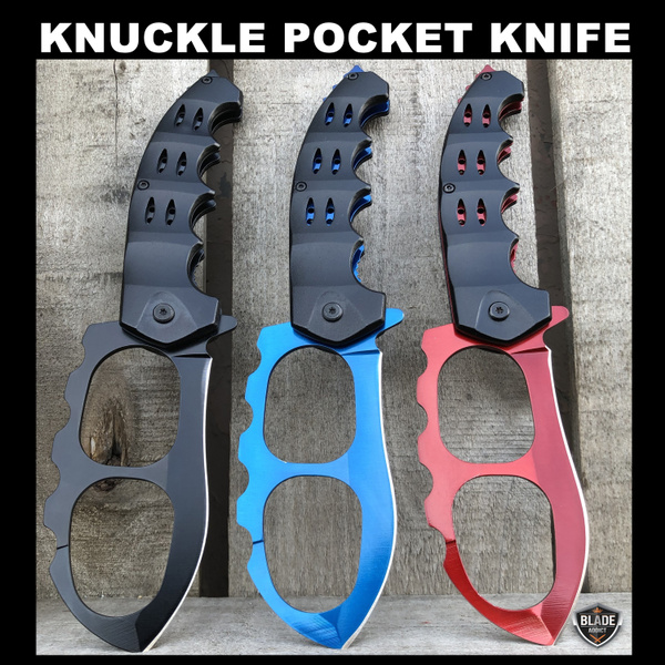 USA SELLER FAST SHIPPING 9.5" Tactical Spring Assisted Open Knuckle ...