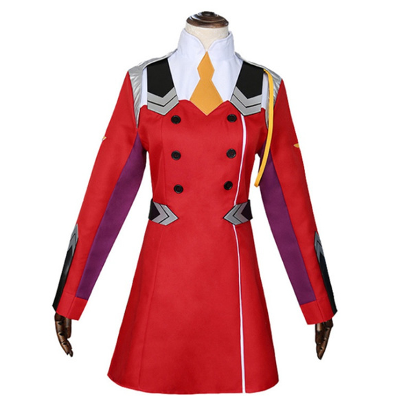 DARLING in the FRANXX Costume Zero Two Red Dress Suit Cosplay Costume ...