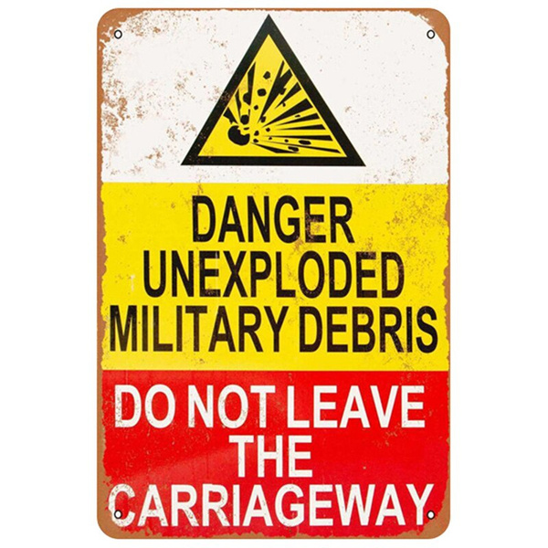 Danger Plaque Metal Vintage Tin Sign Pin Up Shabby Chic Decor Metal ...