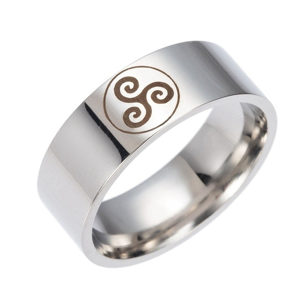 Teen Wolf Logo Stainless Steel Rings Movie Ring 316 Titanium Men and ...