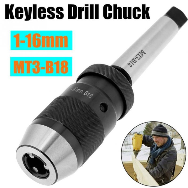 1-16mm Self Tighten Keyless Lathe Drill Chuck MT3-B18 Taper Arbor Live Center | Wish