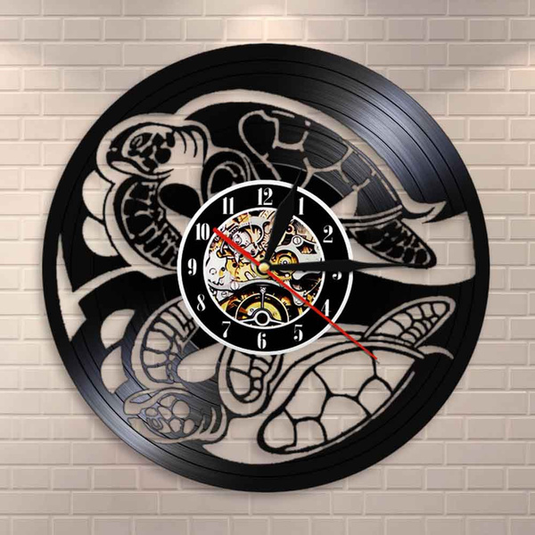 Beach Life Sea Animal Amphibian Turtle Home Decor Wall Clock Sea Turtle ...