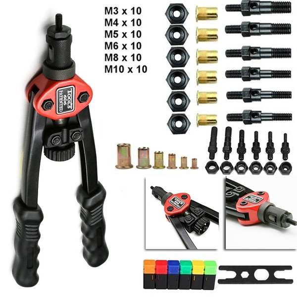 Durable M3-M10 Rivet Nuts Assortment Kit Tools Set Nut Riveting Kits ...