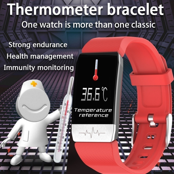 Smart Watch Body Temperature ECG Fitness Tracker Watch Heart Rate ...
