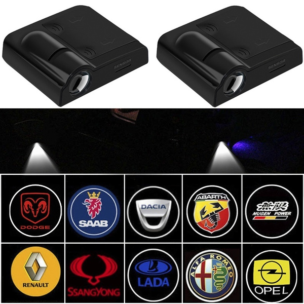 2PCS Wireless Led Car Door Welcome Laser Projector Logo Ghost Shadow ...